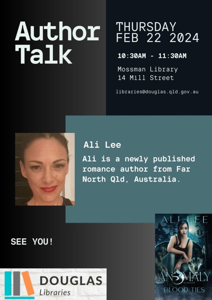 Douglas Library - Author Talk: Ali Lee - Douglas Shire Council